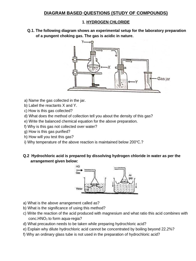 Diagram Based Questions On Study of Compounds | PDF | Chemical ...