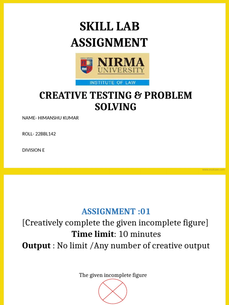 Skill Lab Assignment | PDF