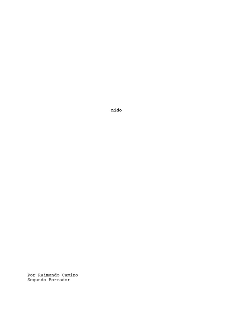 Nido - Segundo Borrador | PDF