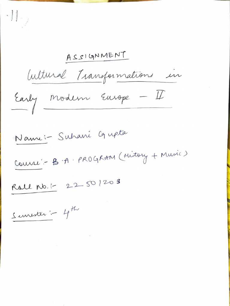 Cultural Transformation ASSIGNMENT | PDF