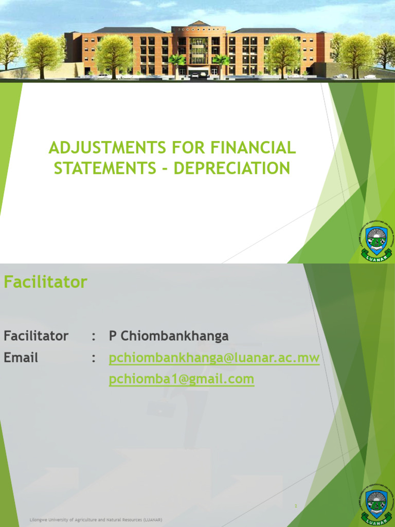 Adjustments for Financial Statements - Depreciation | PDF