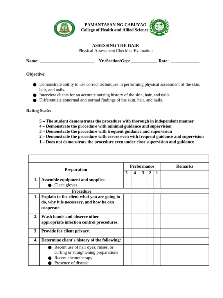 Hair Assessment | PDF