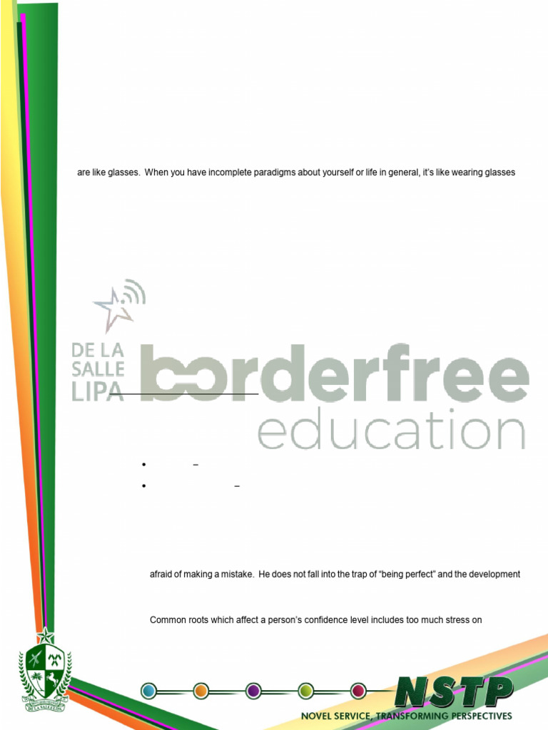 Module 1 Part 2 Self Concept and Seven Habits BFE | PDF