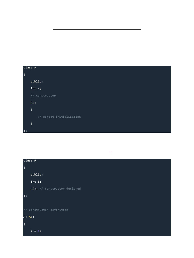 Types Of Constructor Oops 6 Pdf Constructor Object Oriented Programming Computers