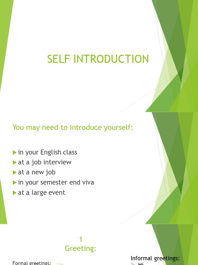 Self Introduction | PDF