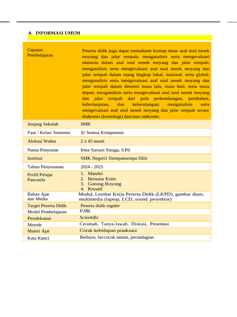 Modul Sejarah Kumer.24.Kelas X | PDF