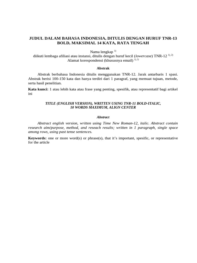 Template Jurnal | PDF