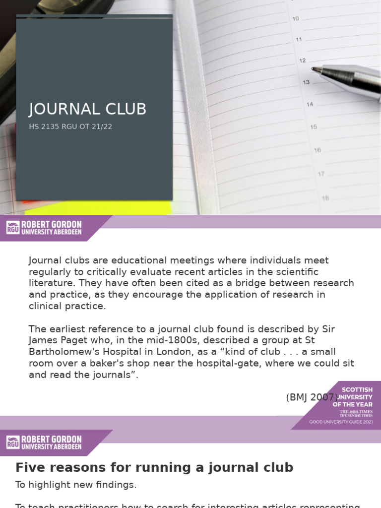 Journal Clubs Intro | PDF