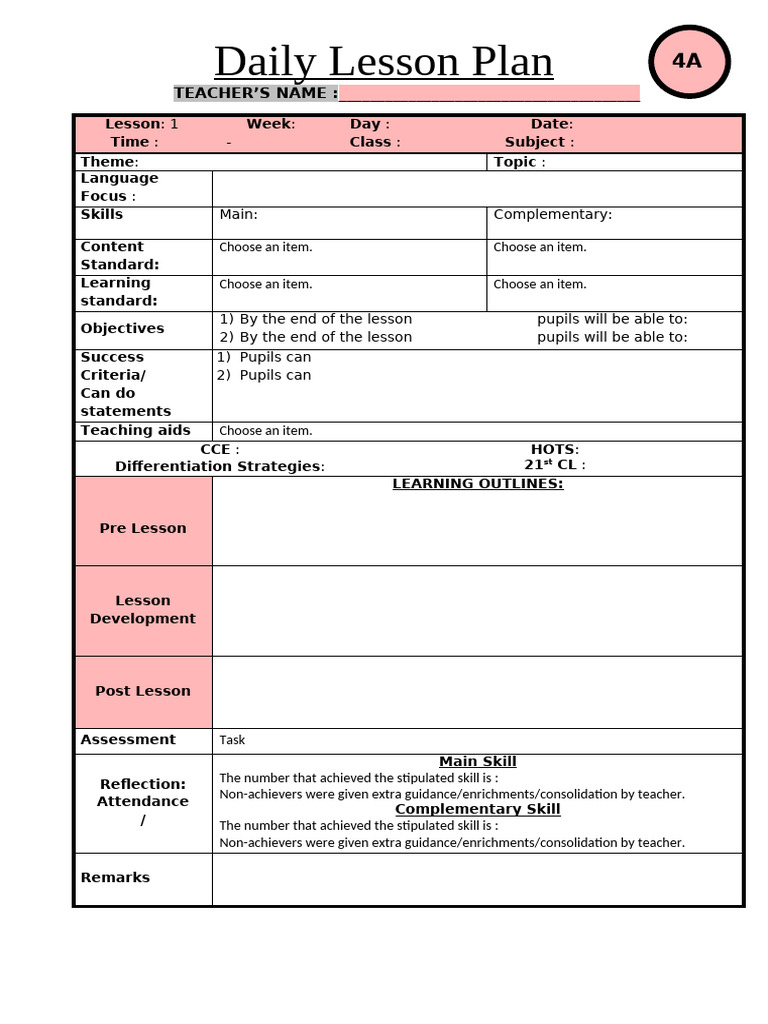LP Template Y4 Y5 Y6 | PDF