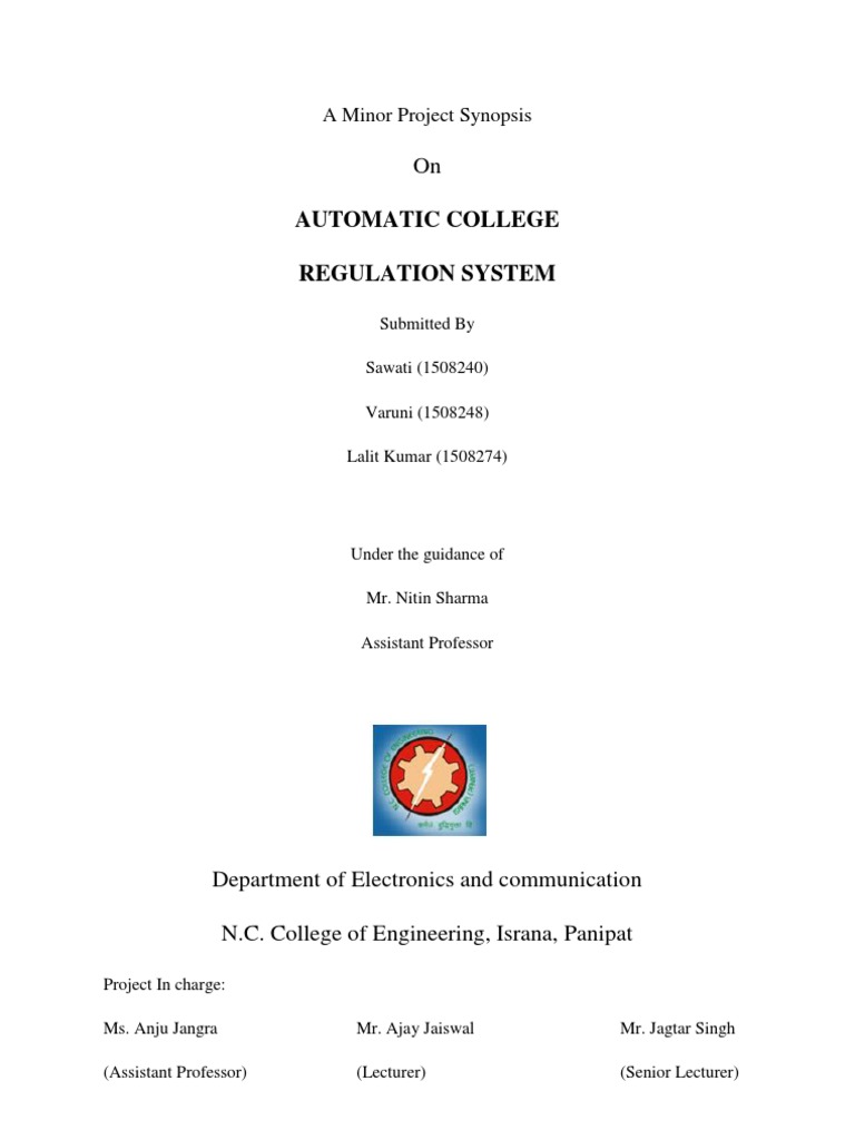 Automating College Functions: An Overview of an Automatic College ...