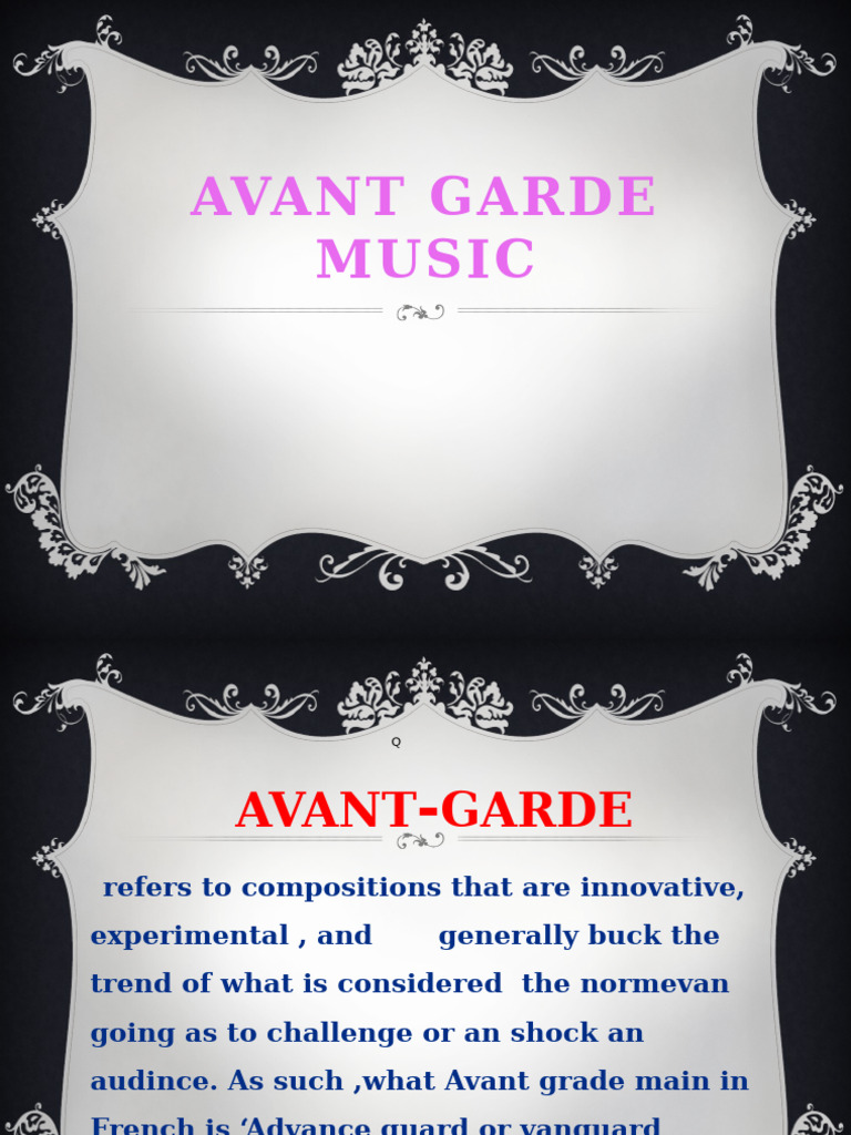 Avant Garde Music | PDF