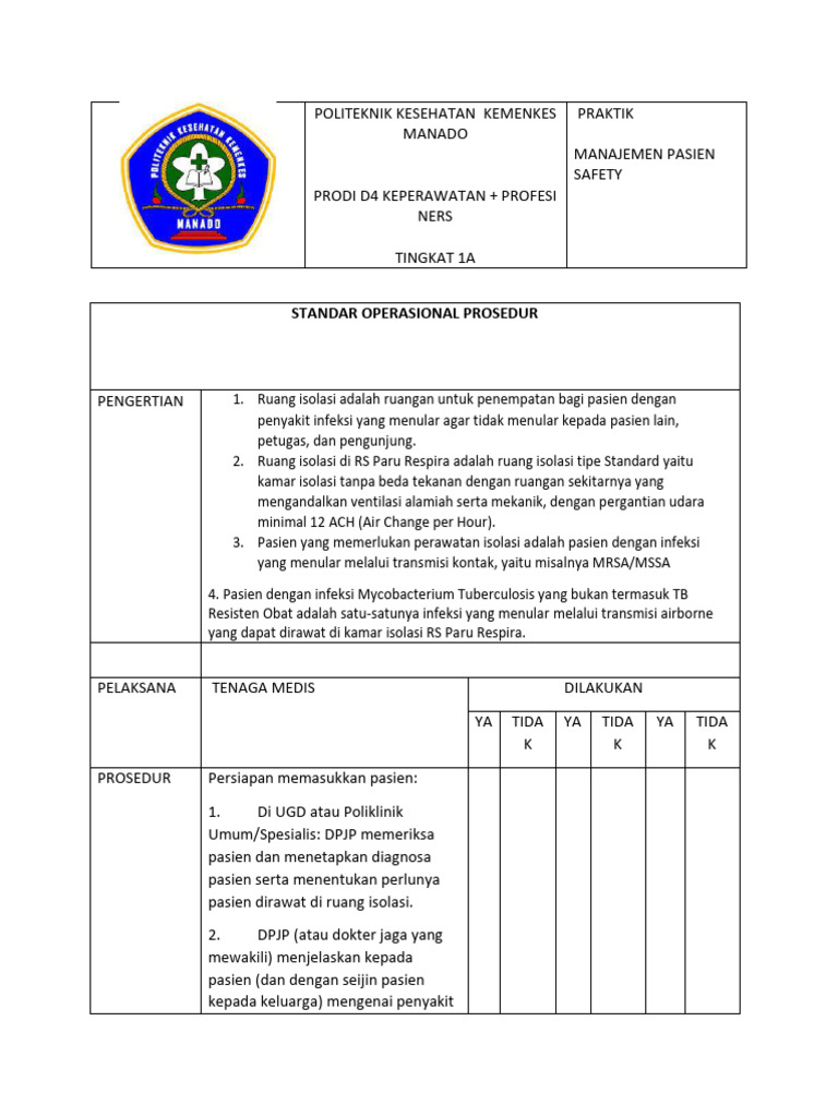 Ruang Isolasi | PDF