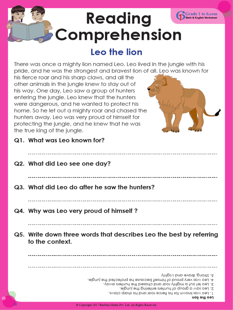 Unseen Passage - Leo The Lion | PDF | Travel