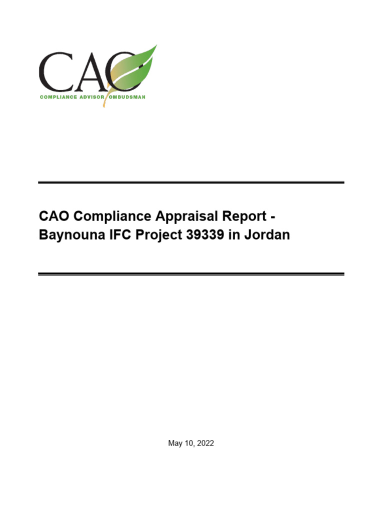 CAO - Compliance - Appraisal - Masdar Baynouna-01 - Jordan - May - 2022 ...