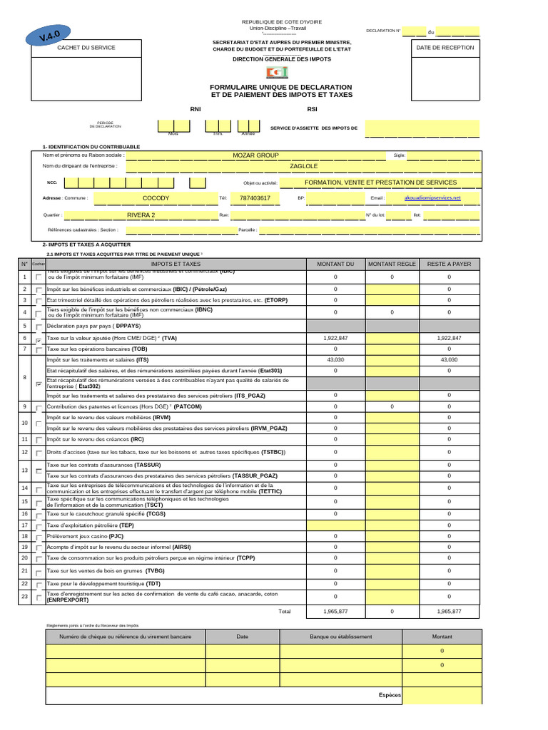 Declaration Bon | PDF