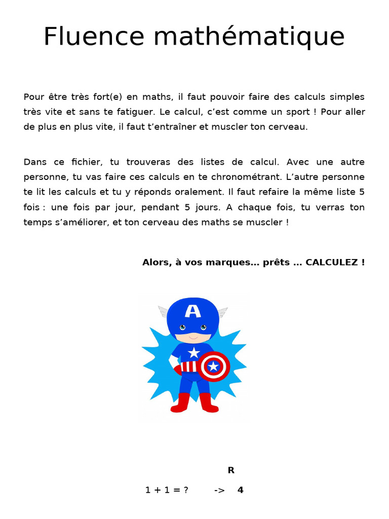 Fluence Mathc3a9matique CP 1 | PDF