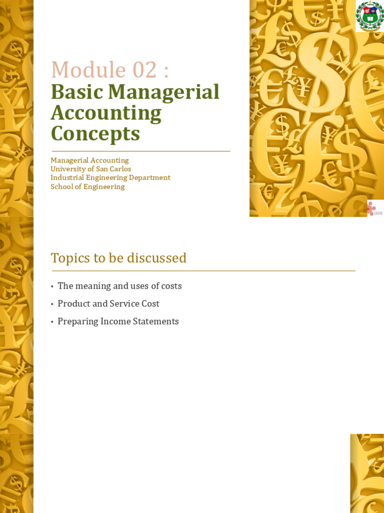 Module 02 - Basic Managerial Accounting Concepts | PDF