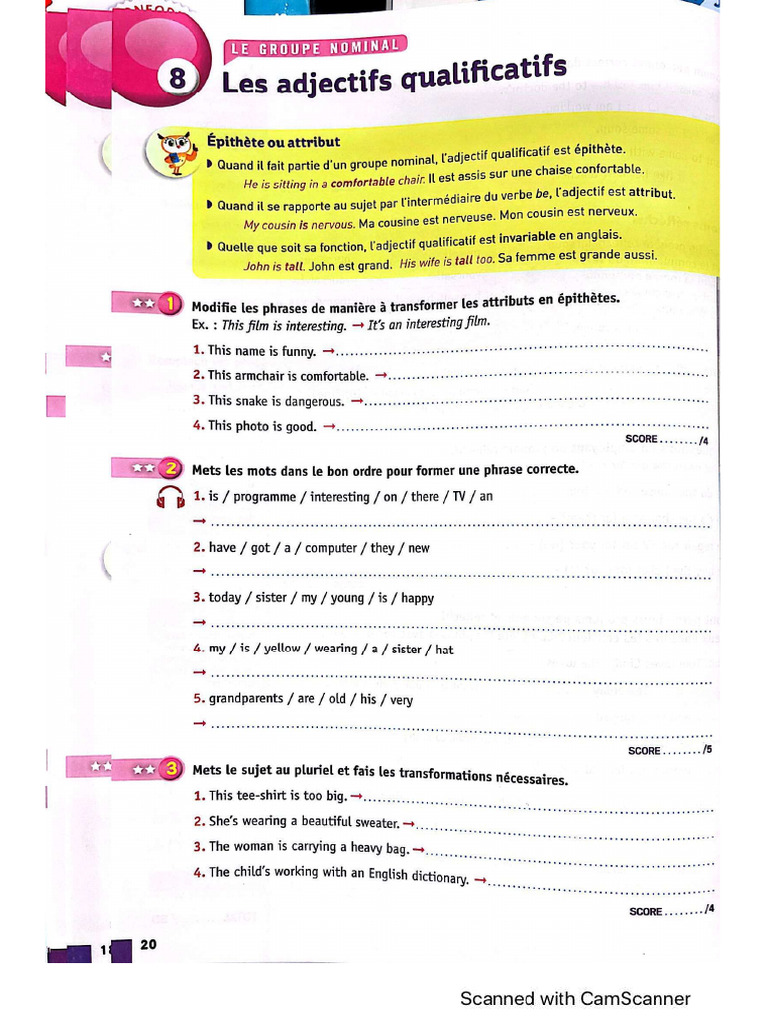 Les Adjectifs Qualificatifs | PDF