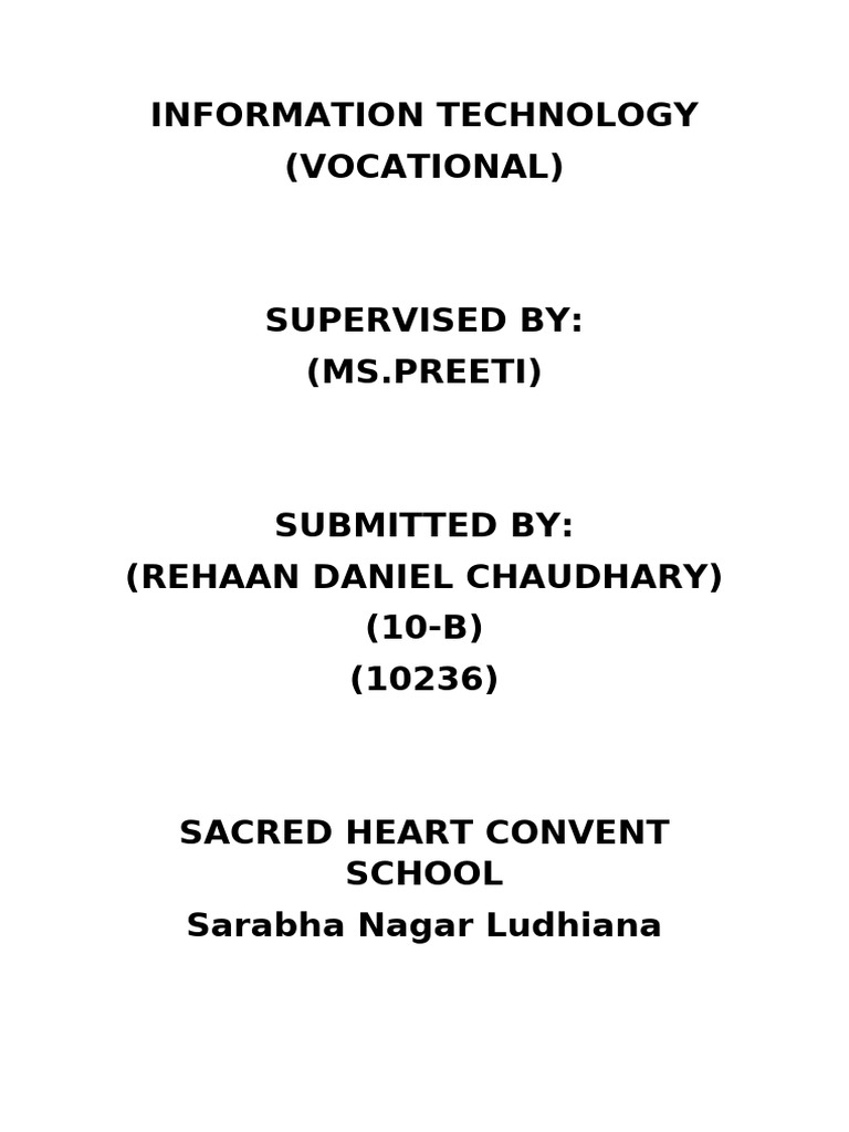 INFORMATION TECHNOLOGY | PDF