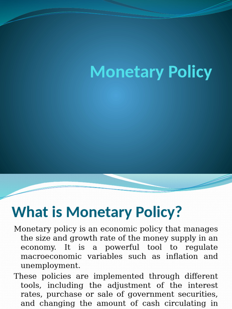 Monetary Policy | PDF