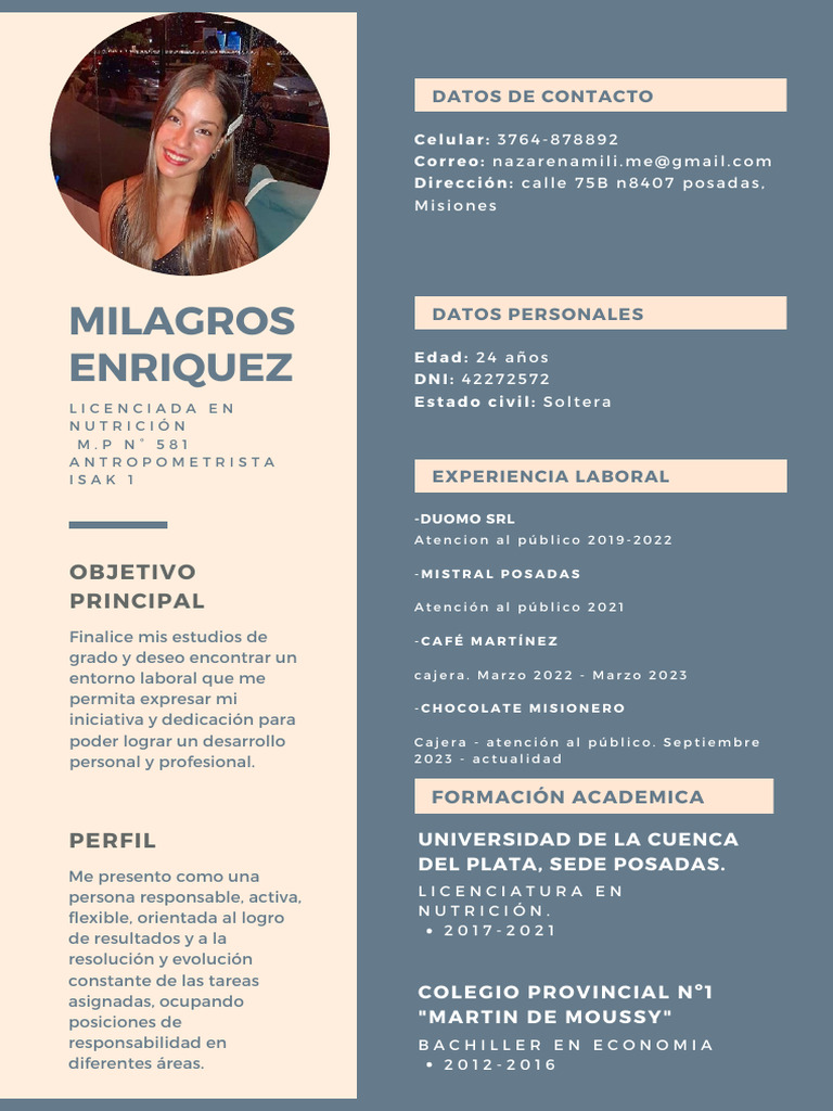 CV Milagros Enriquez | PDF