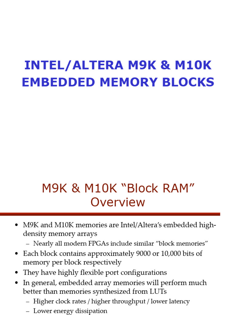Handout M9K M10K Mems | PDF
