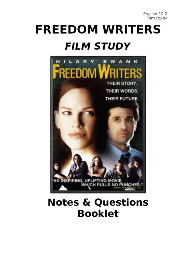 Freedom Writers - Film Terms & Questions Booklet (Good Copy) - 1 | PDF ...