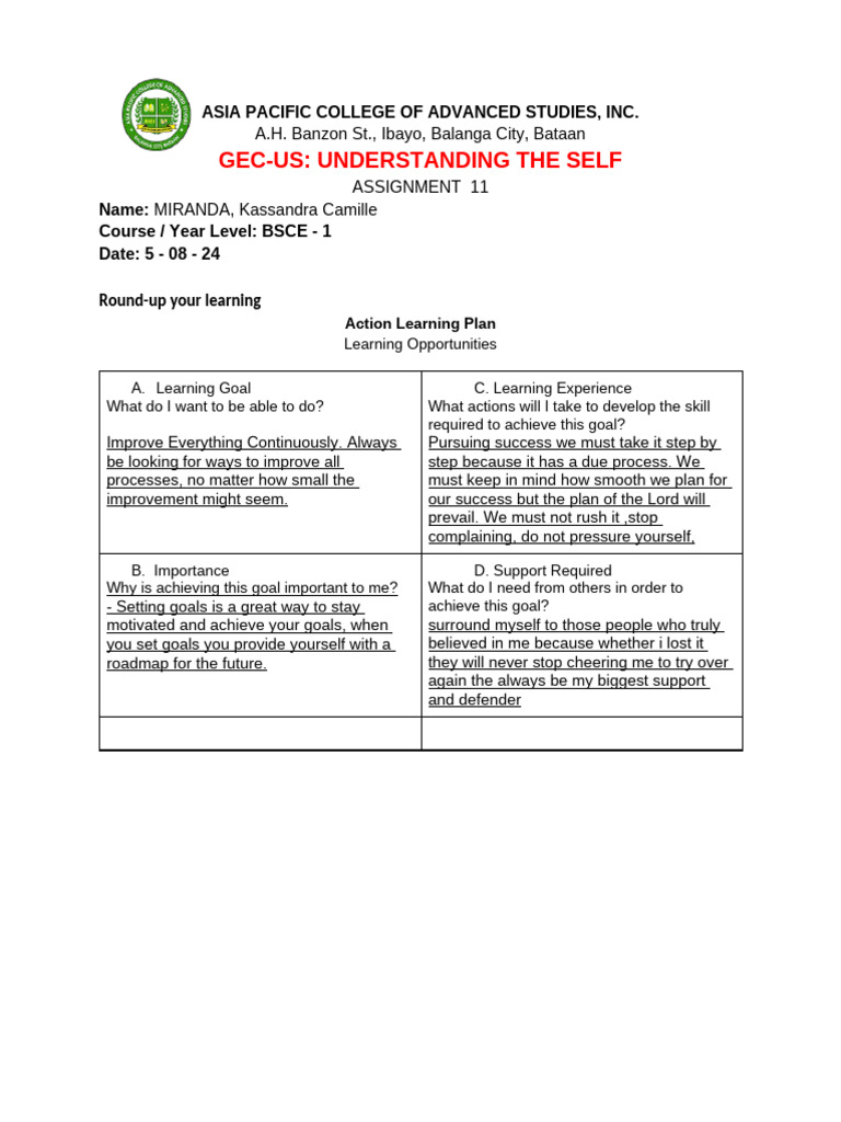 Assignment 11 GEC-US | PDF