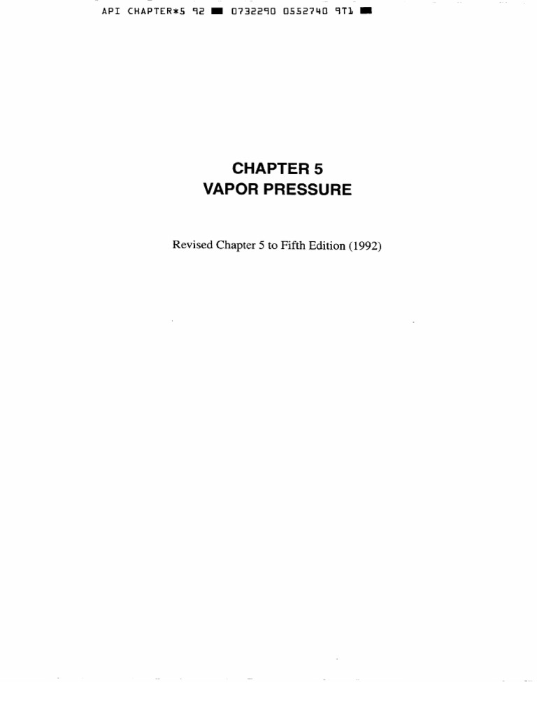 Technical Data Book Chapter 5 Vapor Pressure Pdf