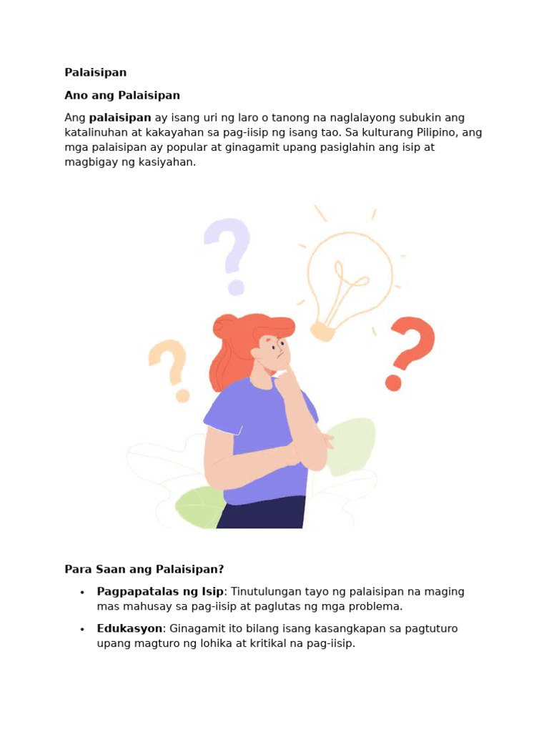 Palaisipan | PDF
