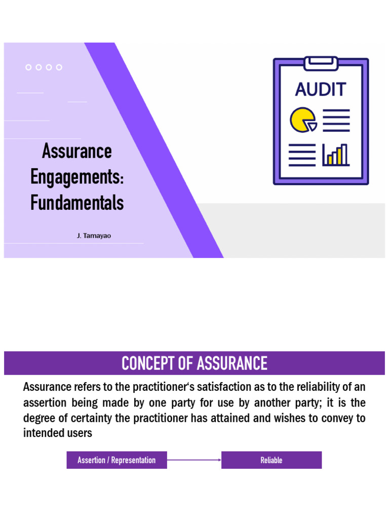 1 - Fundamentals of Assurance Engagements | PDF