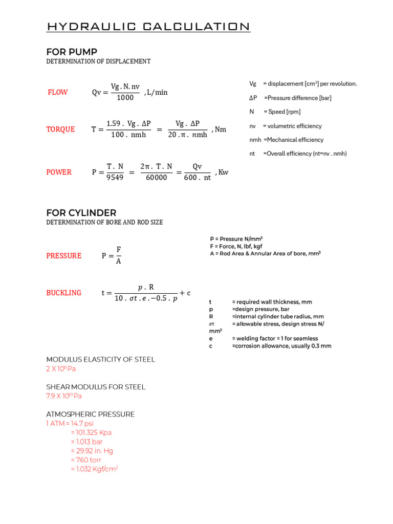 Hydraulic Calculation | PDF