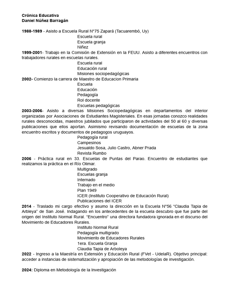 Crónica Educativa Danel Núñez 2024 DMIC_FLACSO | PDF