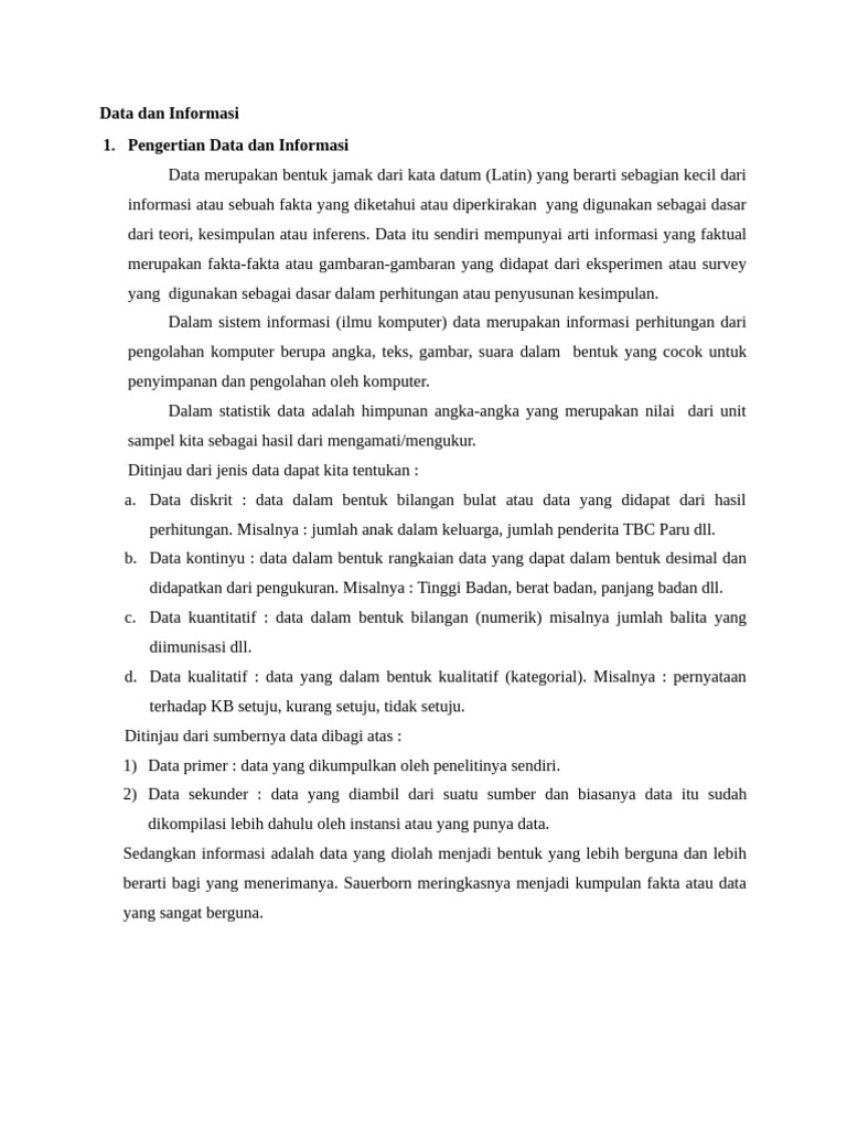 Konsep Teori Data Kualitatif & Kuantitatif Dalam SIK | PDF