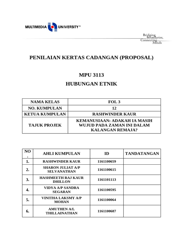 DONE-Proposal Projek | PDF