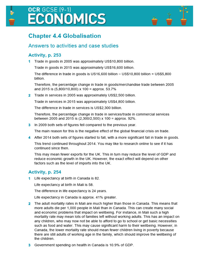 OCR GCSE Economics Chapter 4 - 4 | PDF