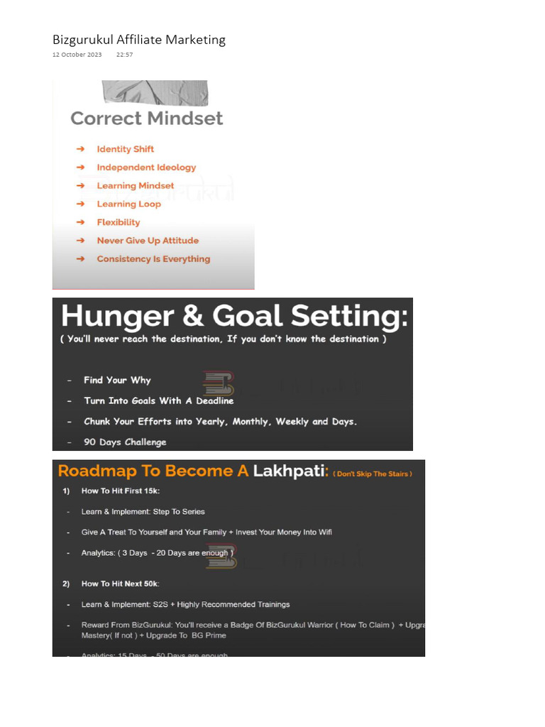Bizgurukul Affiliate Marketing | PDF