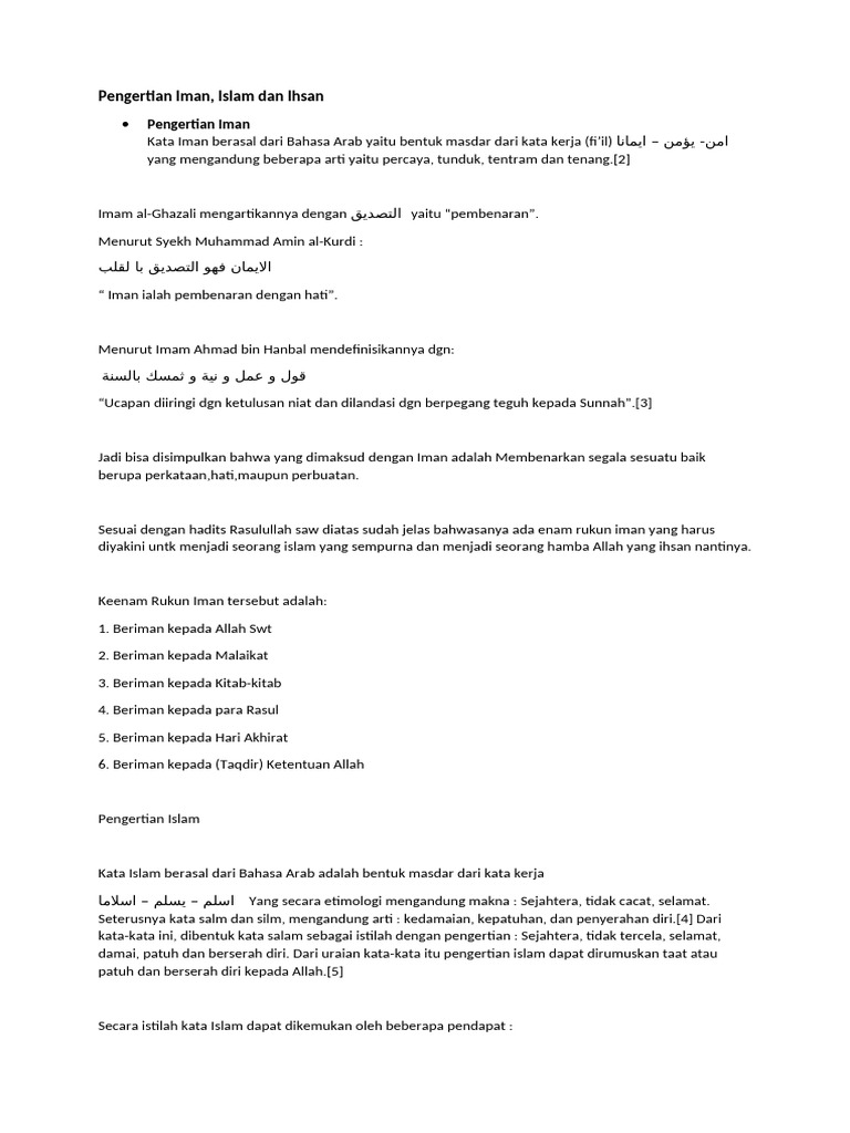 Pengertian Iman | PDF