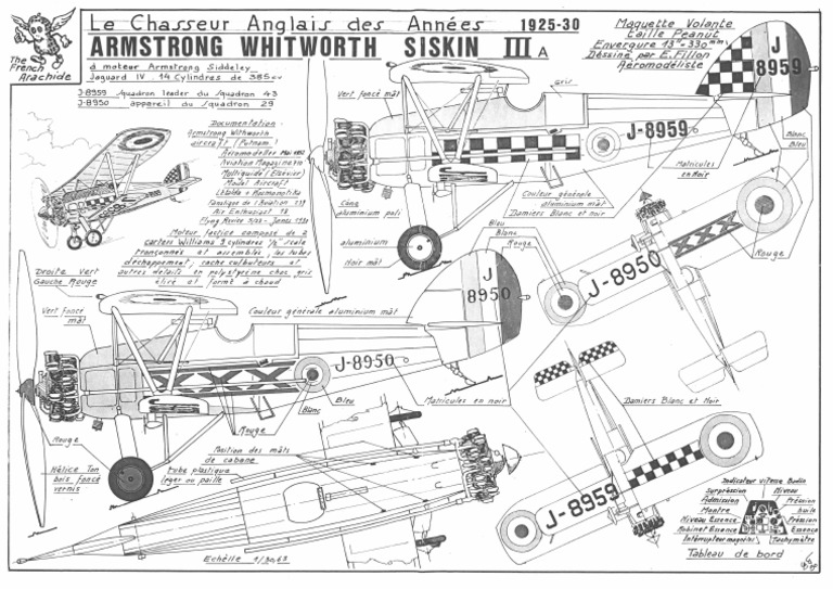 Armstrong Whitworth Siskin III A p1 Emmanuel Fillon 1990 Peanut Scale | PDF