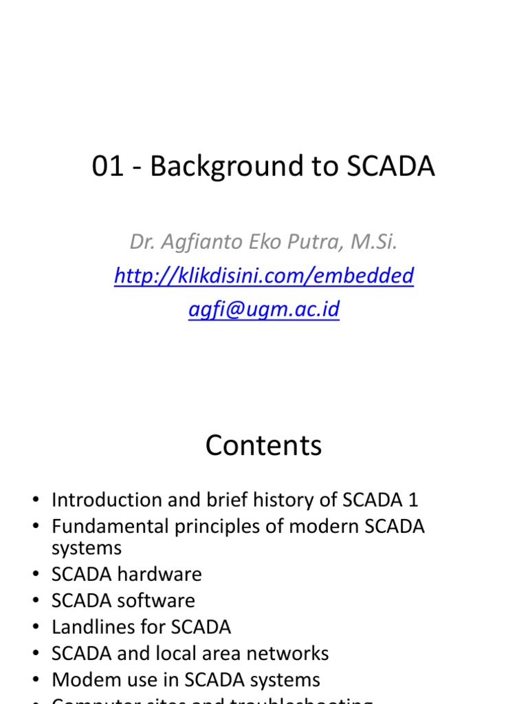 01 - Background To SCADA | PDF | Scada | Local Area Network