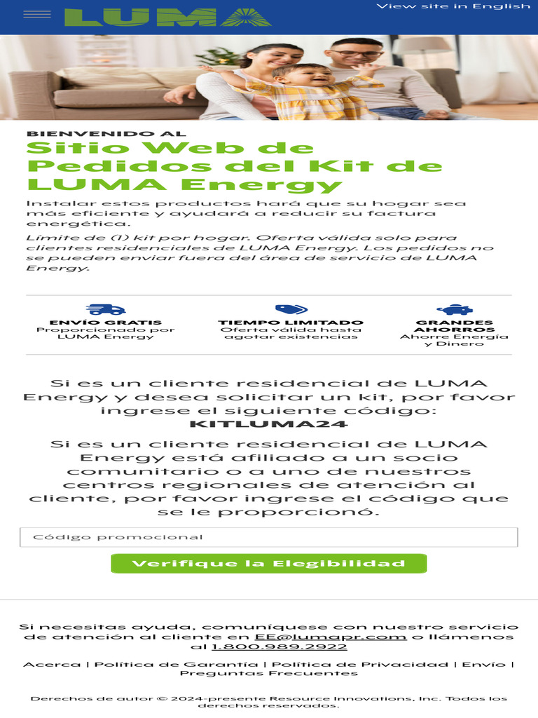 LUMA Energy Kit Order Site 2 | PDF