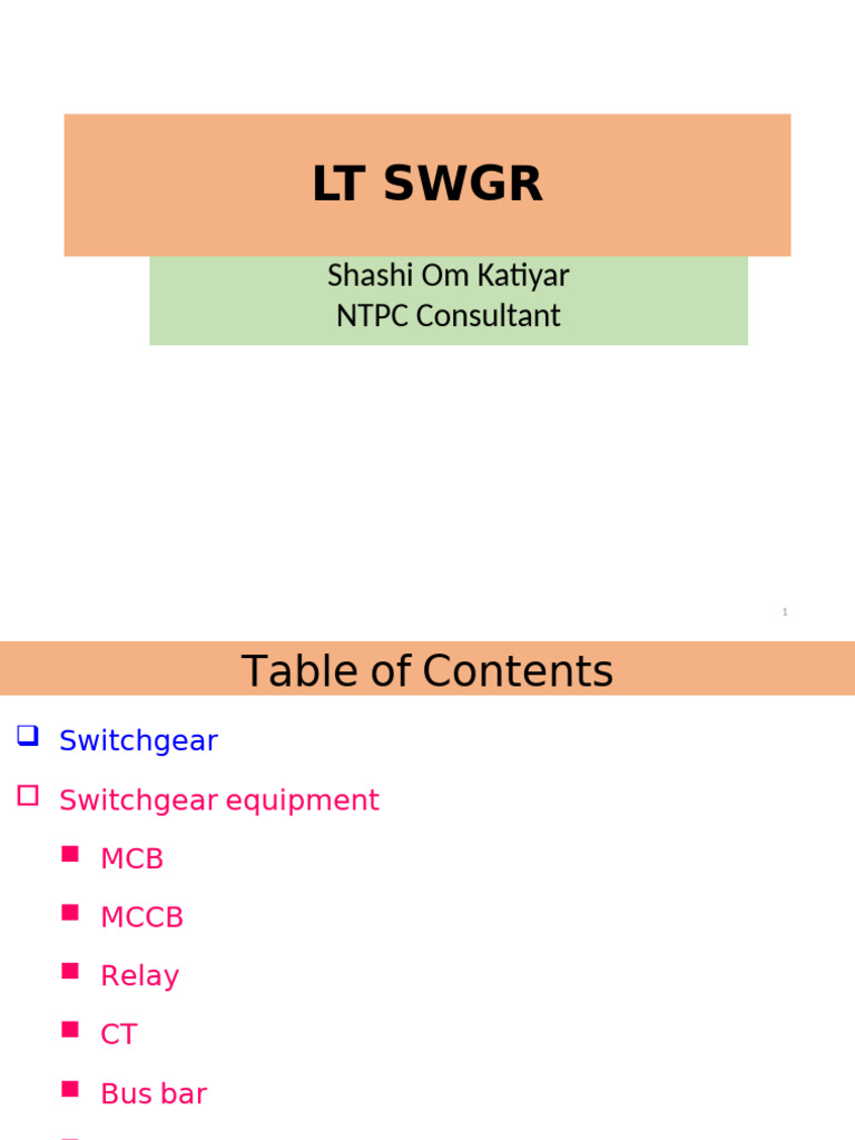 LT SWGR | PDF