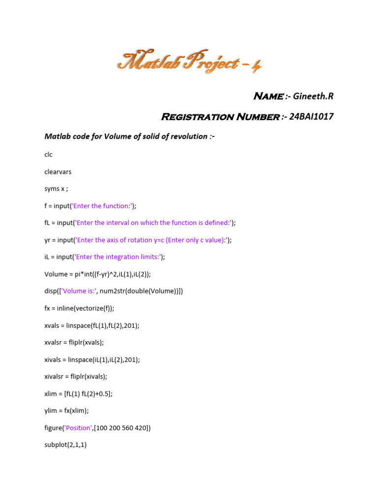 Matlab Assignment 4 | PDF | Cartesian Coordinate System | Mathematical ... Matlab Assignment 4 | PDF | Cartesian Coordinate System | Mathematical ...