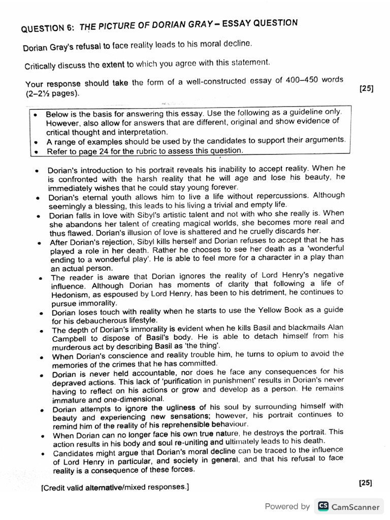 Dorian Essay 13 | PDF