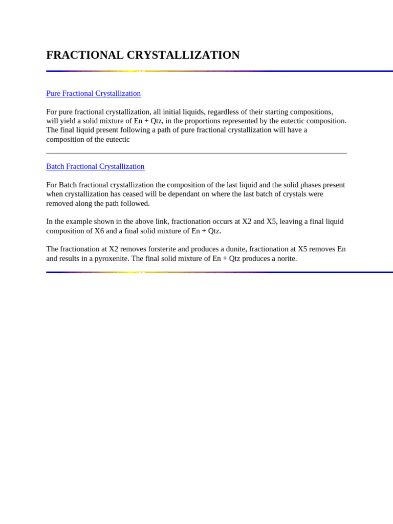 Fractional Crystallization | PDF