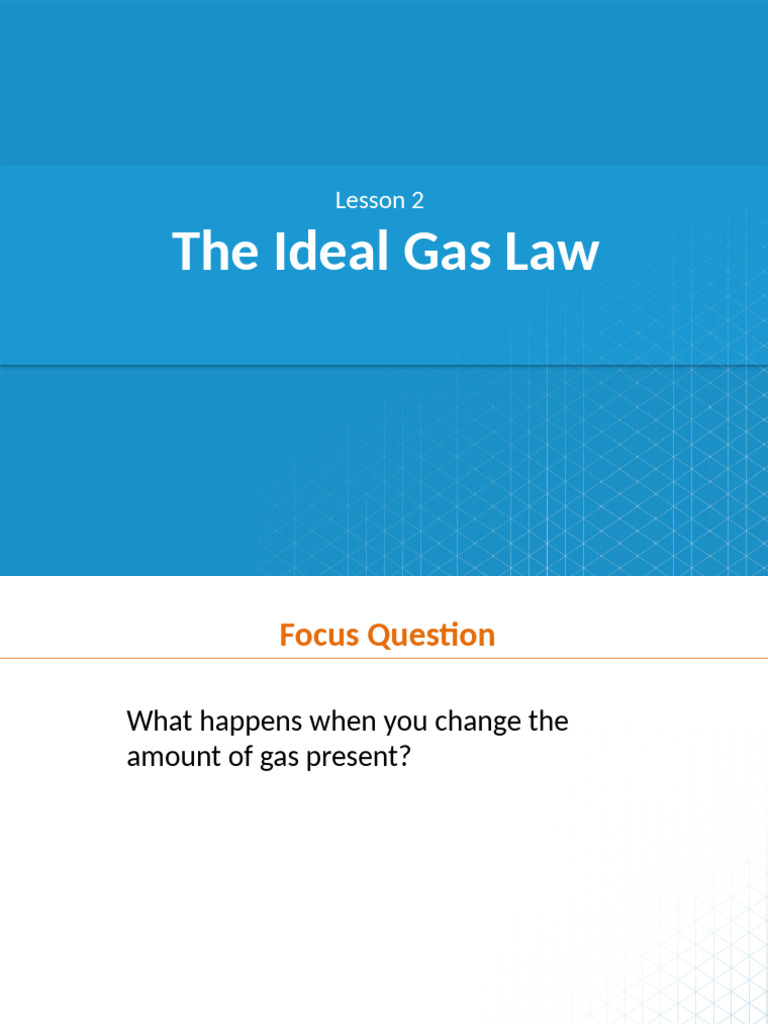 CA Lesson 2 the+Ideal+Gas+Law | PDF
