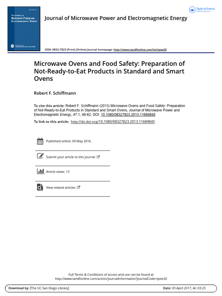 microwaves and food safety paper | PDF