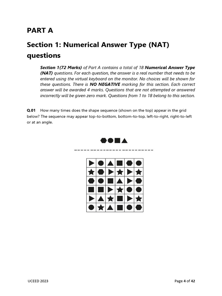 UCEED 2023 Question Paper | PDF