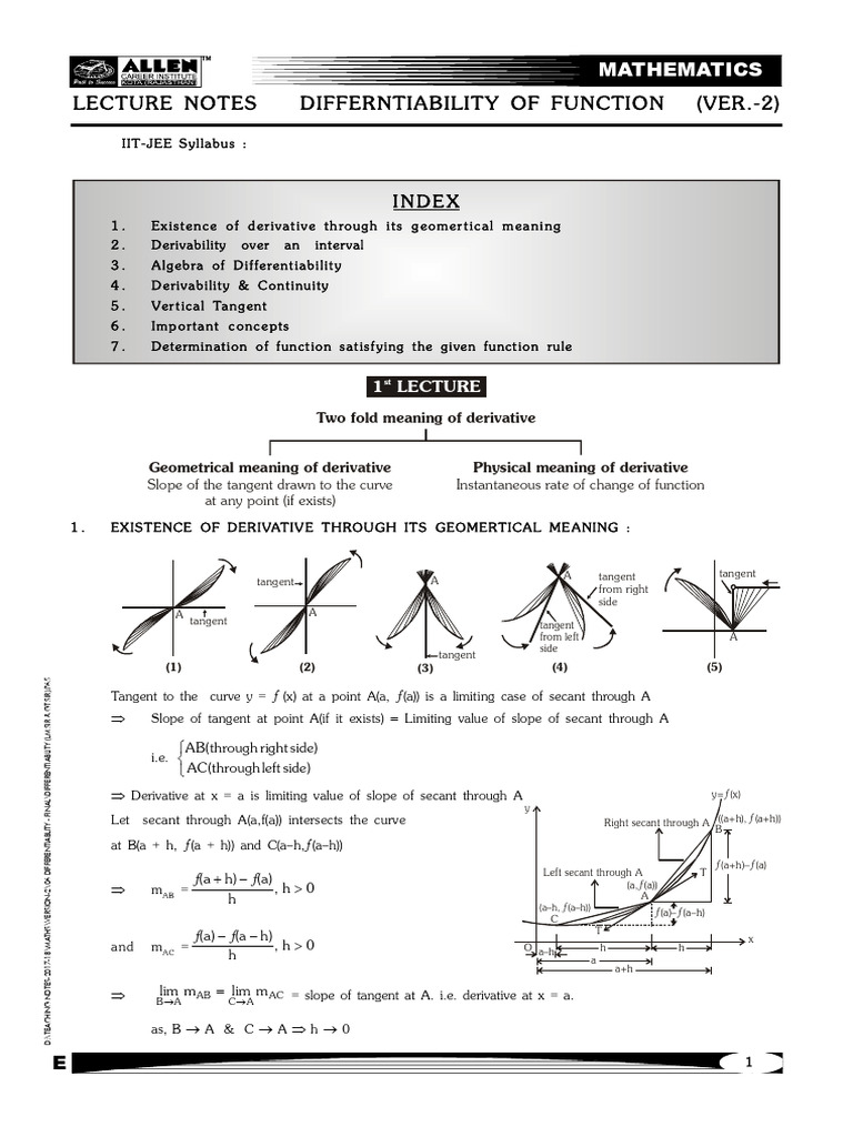 Differentiablity V-2 Final | PDF
