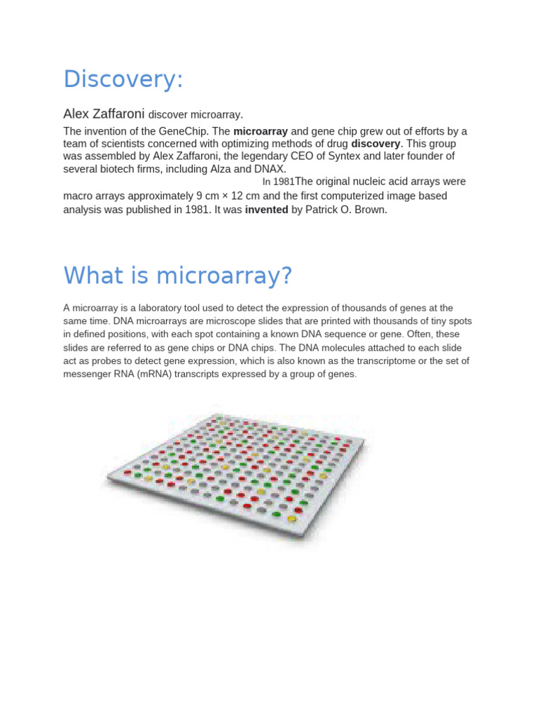 MICROARRAY | PDF